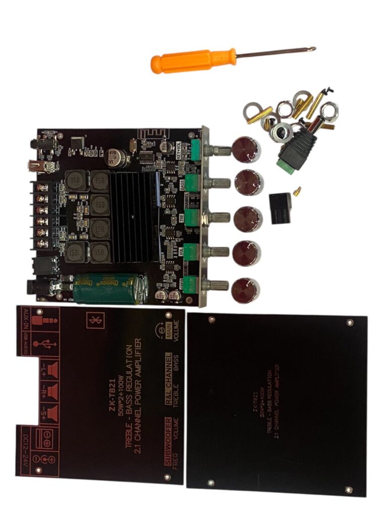 TB21 2.1 Channel Class D Power Amplifier Board – 50W+50W Stereo + 100W ...